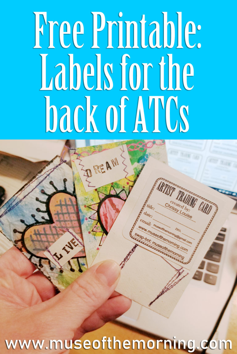 Free Printable – ATC Labels – Muse of the Morning ~ PDF Sewing ...