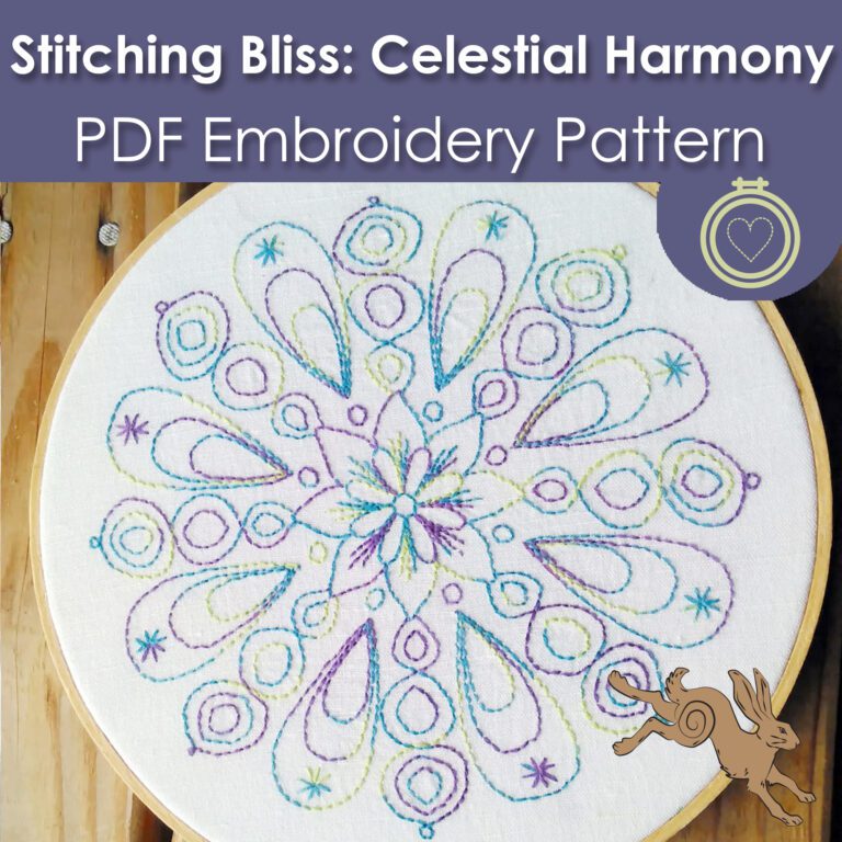 Stitching Bliss: Celestial Harmony PDF Embroidery Pattern – Muse of the ...