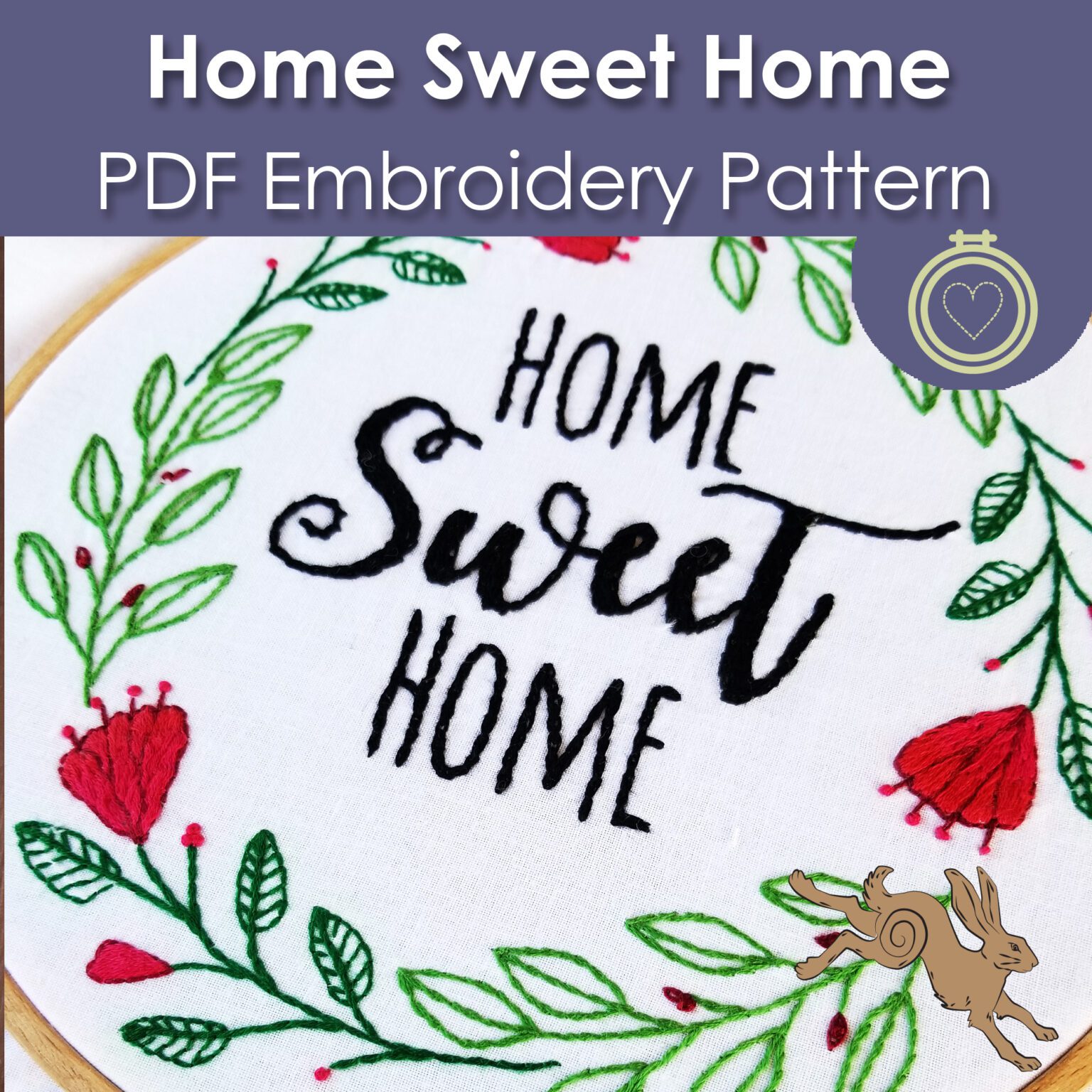 Home Sweet Home Embroidery Design – Muse of the Morning – PDF Sewing ...